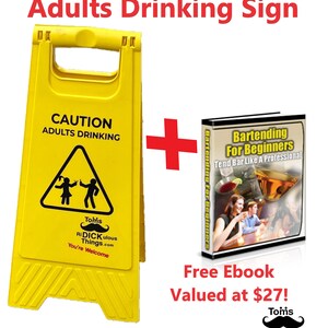 Adult Drinking Sign-caution SIGN, BACKYARD Signs, Gift for Tailgate ...