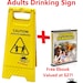 Adult Drinking Sign-caution SIGN, BACKYARD Signs, Gift for Tailgate ...