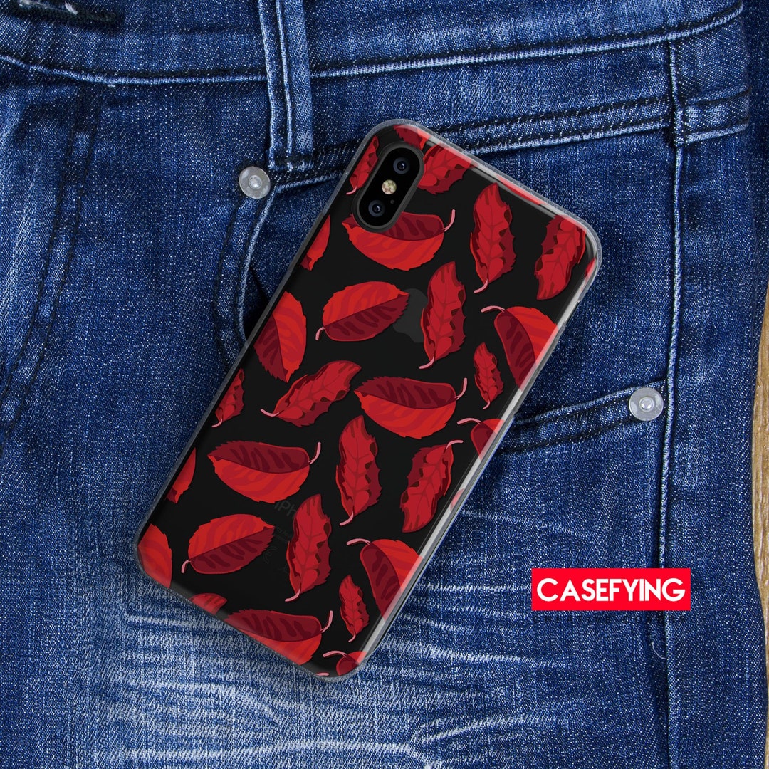 Red Leaves Print for Leaf A80 Case Red Leaf iPhone 6 Red Leaves S9 Case ...