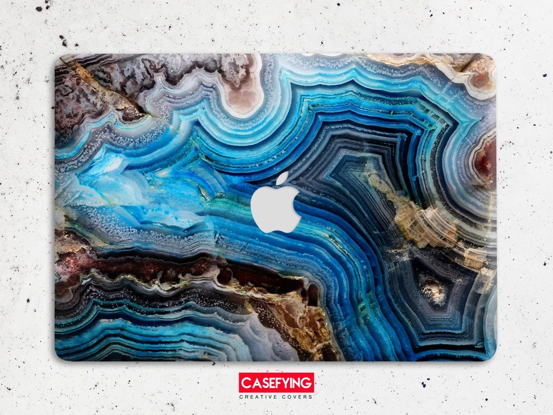 Crystal Blue Marble Stone Print MacBook Plastic Case MacBook Retina ...