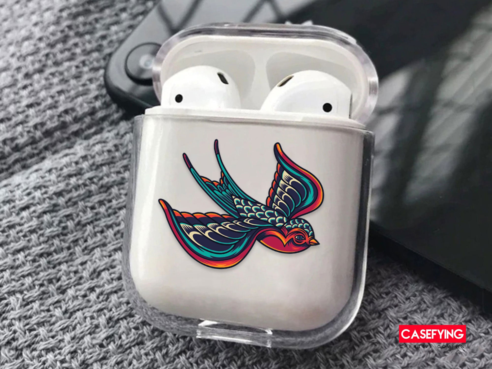 Swallow Art Painting Airpods Case Art Painting AIRPOD Bird - Etsy UK