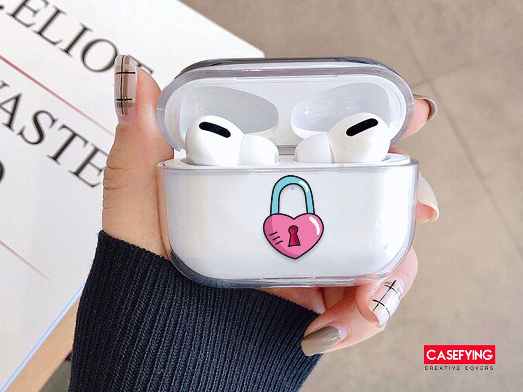 Heart Lock Airpods Case Pink Lock AirPod Pro Heart Airpods Pro Pink ...