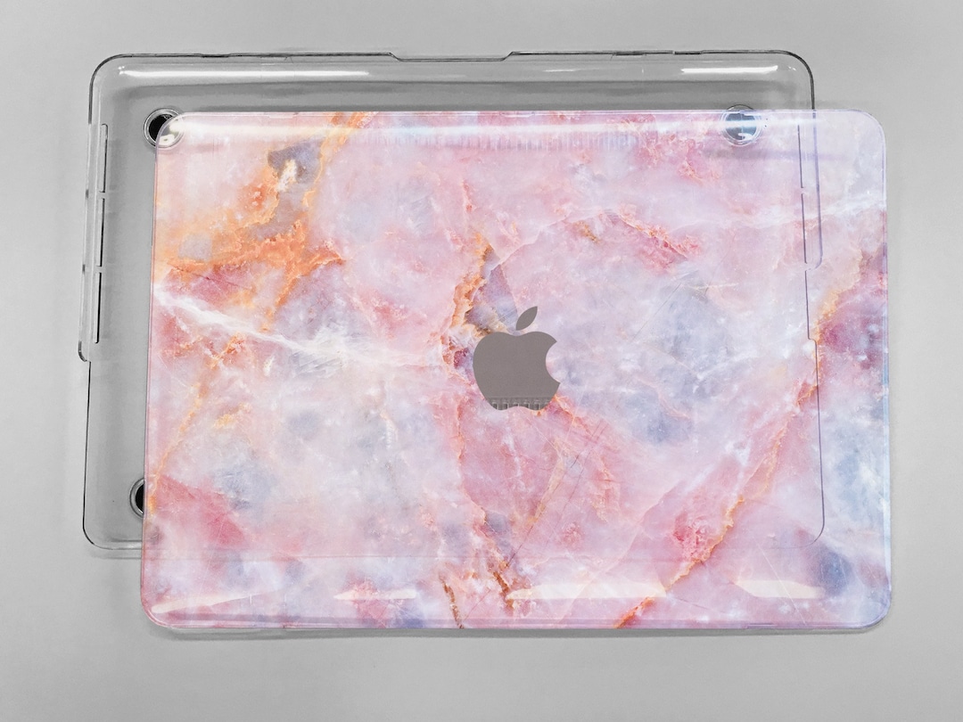 Pink Marble Protection Case Natural Stone Texture MacBook Case Hard ...