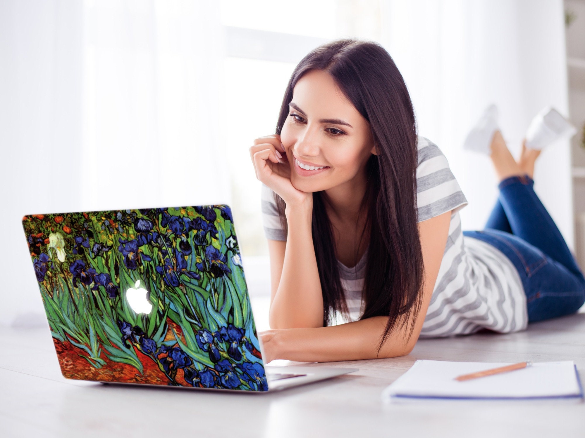 Van Gogh Irises Protective Hard Plastic Laptop Case Art Lover - Etsy