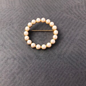 Set of 3 Shiny Gold Tone Brooches Heart Faux Pearl Bow | Etsy