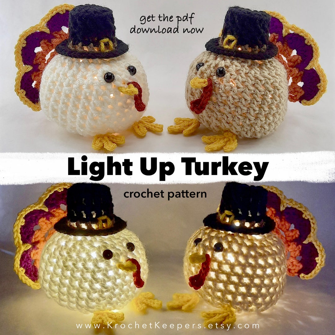 Light up Turkey | Crochet Pattern | Pdf Download | Home Decor ...
