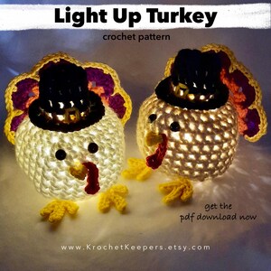 Light up Turkey | Crochet Pattern | Pdf Download | Home Decor ...