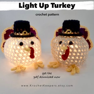 Light up Turkey | Crochet Pattern | Pdf Download | Home Decor ...