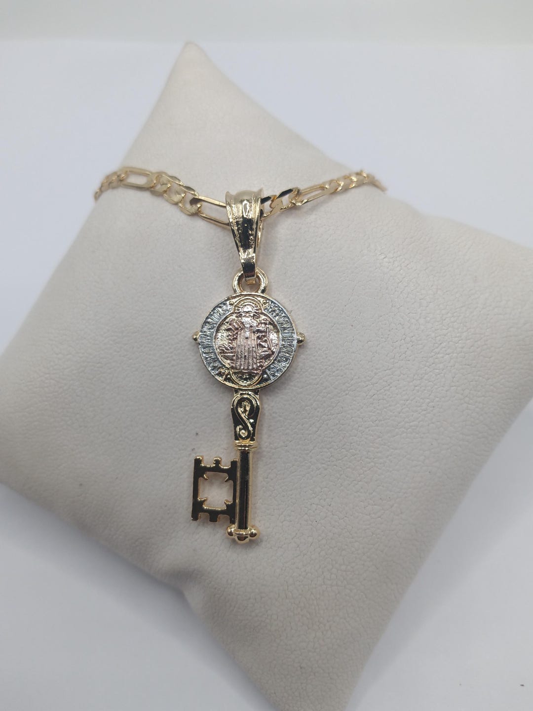 Key of Saint Benedict With Gold Plated Chain - Etsy