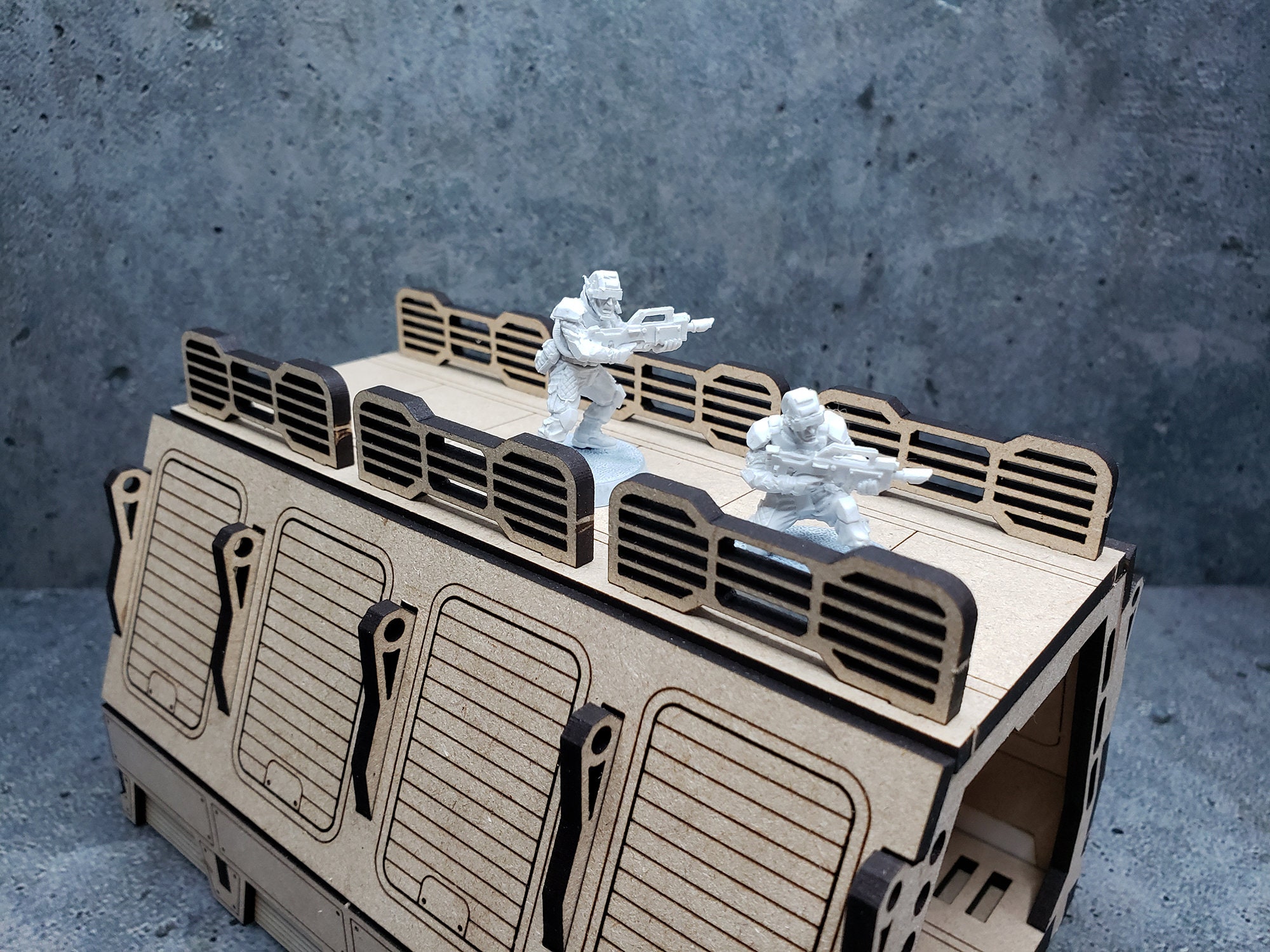 Laser Cut Tabletop Wargaming Terrain Kit Noth Yidik Facility Straight ...