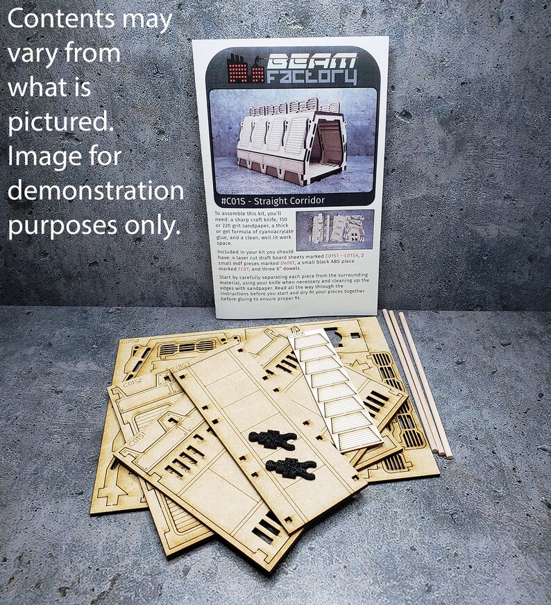 Laser Cut Tabletop Wargaming Terrain Kit Noth Yidik Facility 4-way ...