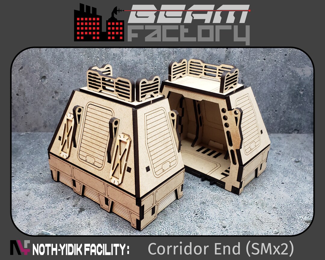 Laser Cut Tabletop Wargaming Terrain Kit - Noth Yidik Facility Dead-end ...