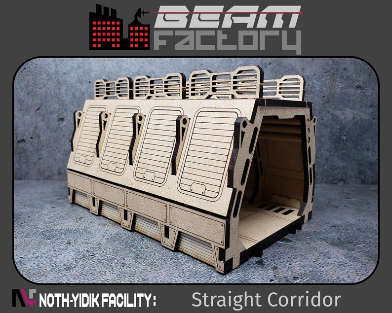 Laser Cut Tabletop Wargaming Terrain Kit - Noth Yidik Facility Straight ...