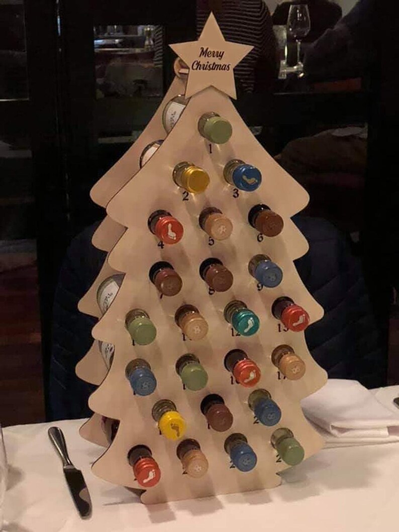 Wine Tree Advent Calendar Laser Cut File - to Be Cut by Purchaser (1/8 ...