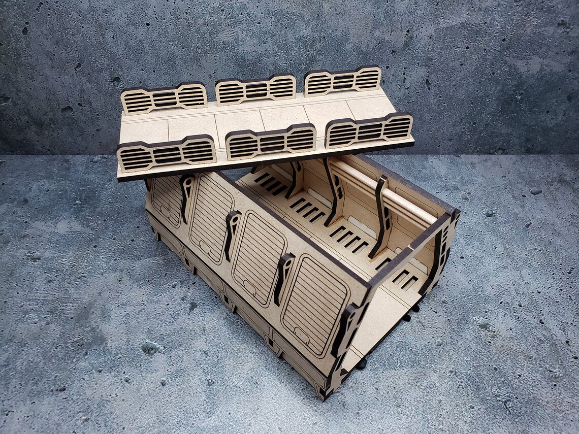 Laser Cut Tabletop Wargaming Terrain Kit Noth Yidik Facility Straight ...