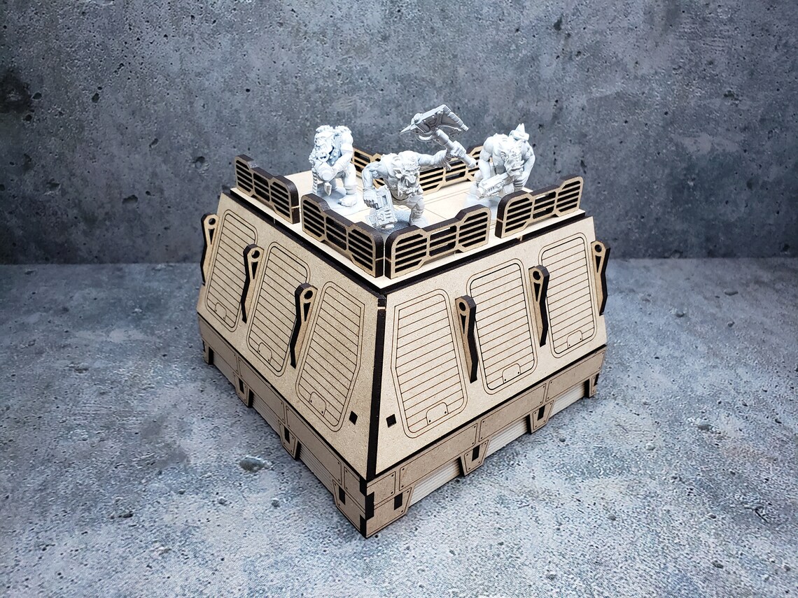 Laser Cut Tabletop Wargaming Terrain Kit Noth Yidik Facility 90 Degree ...