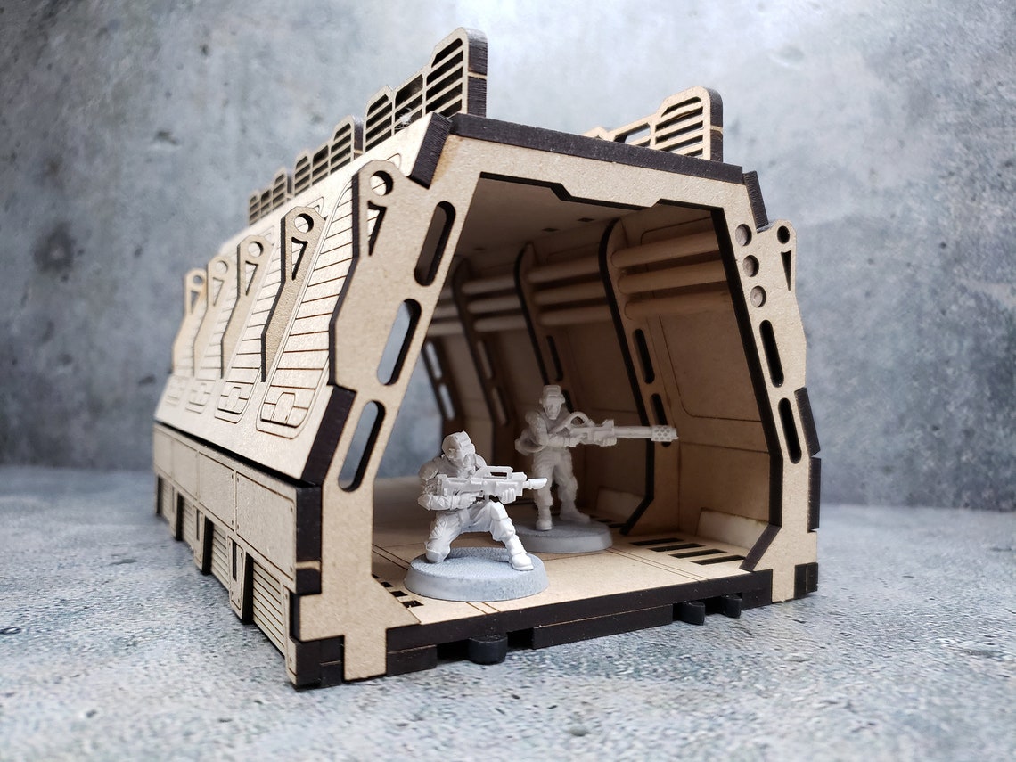Laser Cut Tabletop Wargaming Terrain Kit Noth Yidik Facility Straight ...