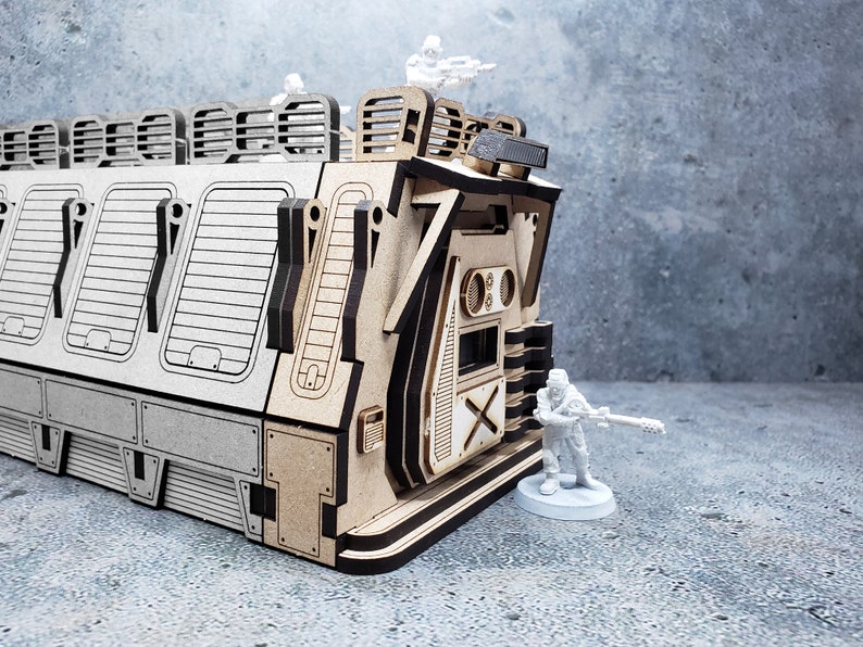 Laser Cut Tabletop Wargaming Terrain Kit Noth Yidik Facility Armored ...