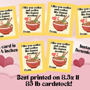 Ramen Noodle Instant Download Valentine, Class Valentines Party ...