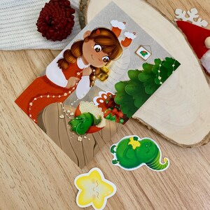 Tree Decorating Print & Sticker Bundle| Digital Art| Cute Christmas Art ...