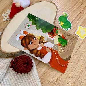 Tree Decorating Print & Sticker Bundle| Digital Art| Cute Christmas Art ...
