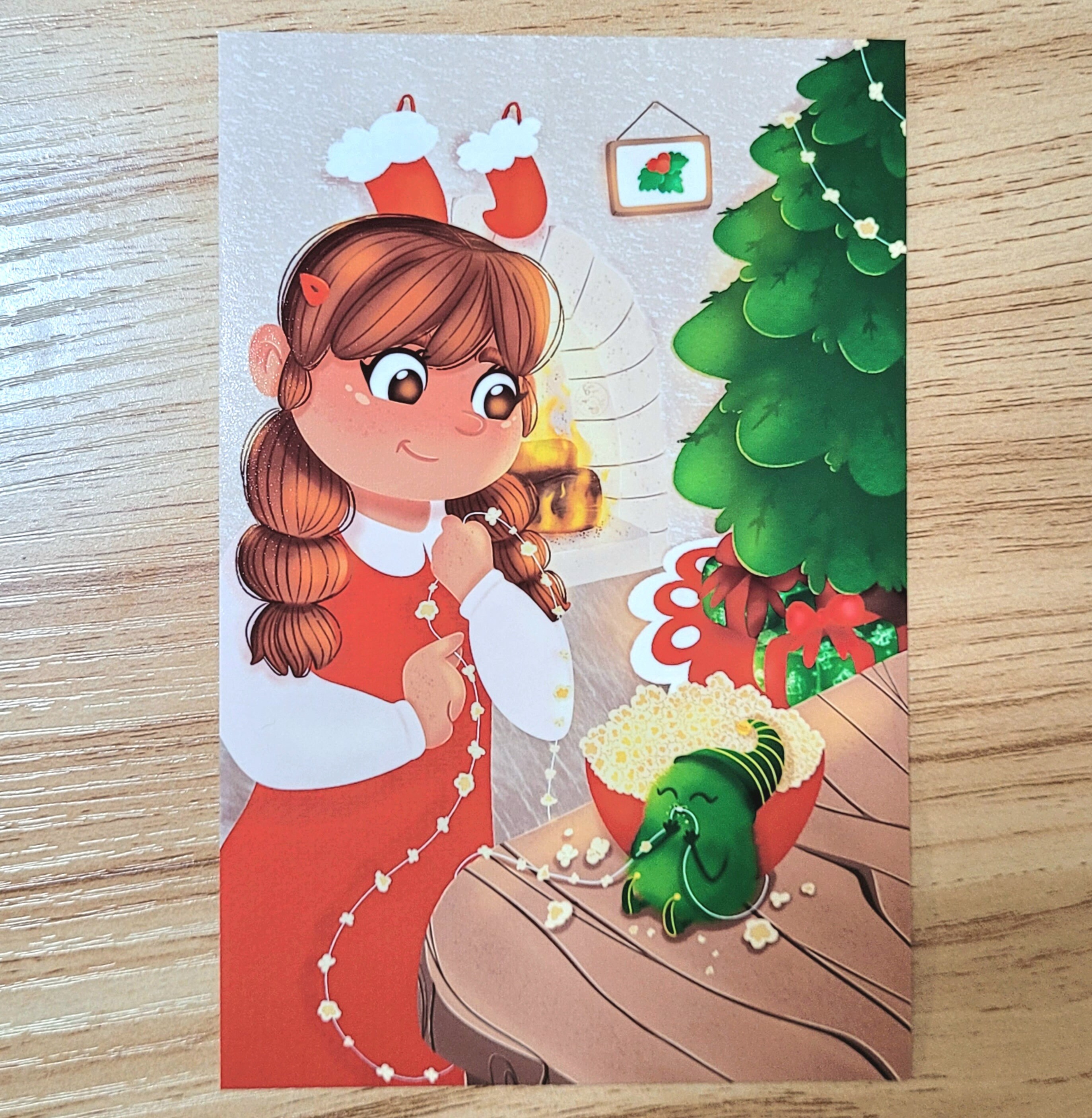 Tree Decorating Print & Sticker Bundle Digital Art Cute Christmas Art ...