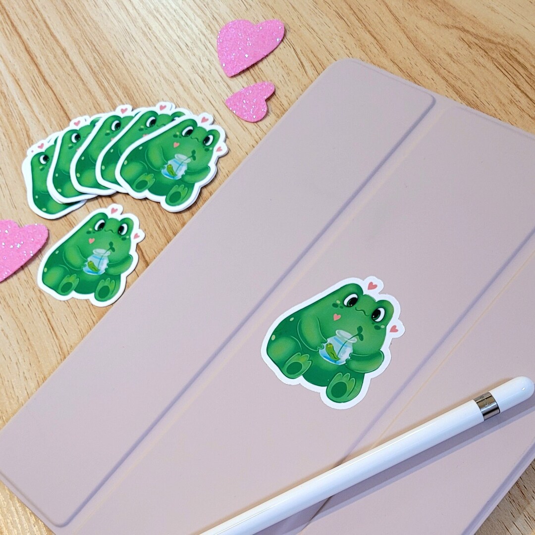 Rib the Frog Sticker Frog Decor Cute Frogs Kawaii Frog Green Frog Frog ...