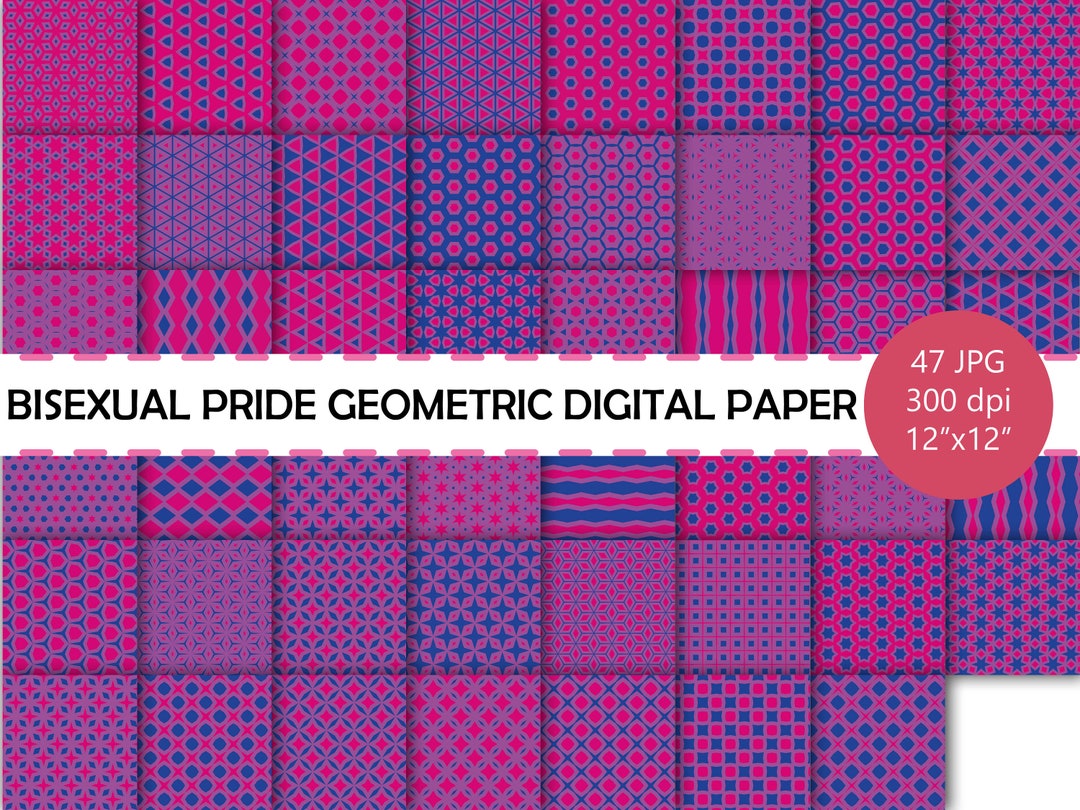 47 LGBT Queer Digital Graphics Bundle Bisexual Flag Colors Pride ...