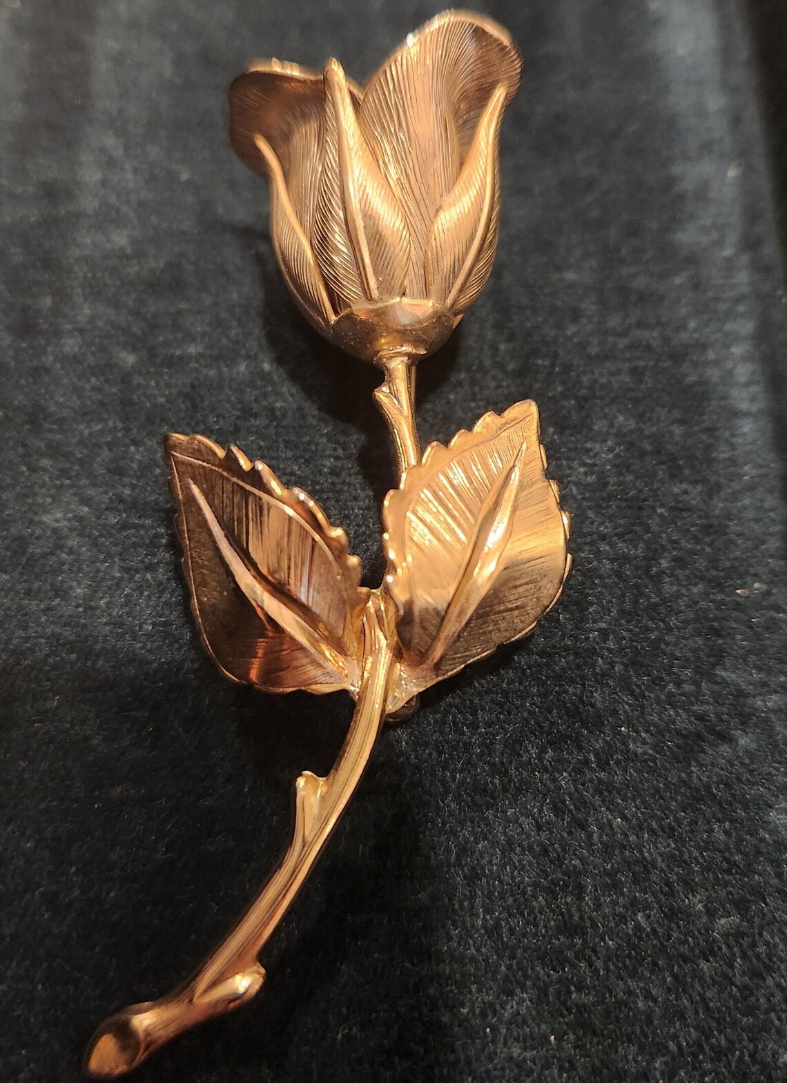 Vintage Giovanni Gold Tone Rose Brooch Signed in Original Box - Etsy