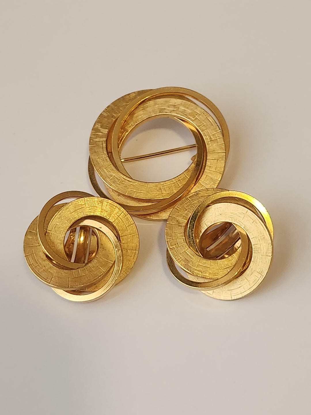 Stunning Vintage Charles Reis 12 K Gold Filled Brooch and Clip on ...