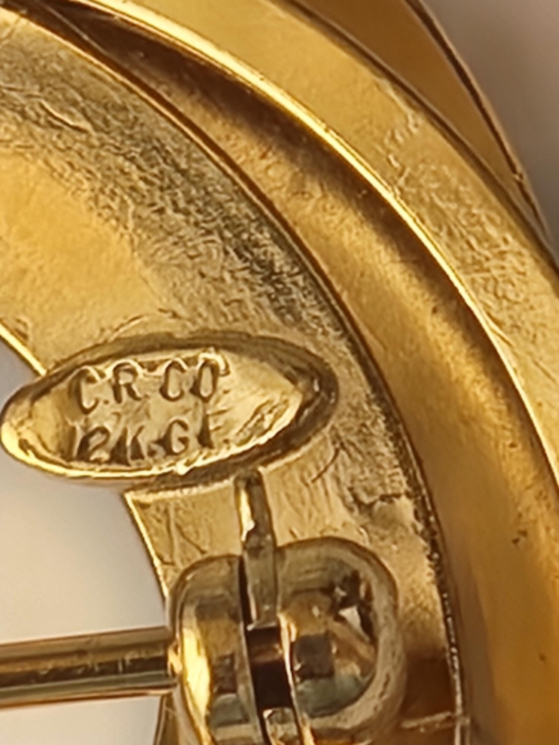 Stunning Vintage Charles Reis 12 K Gold Filled Brooch and Clip on ...