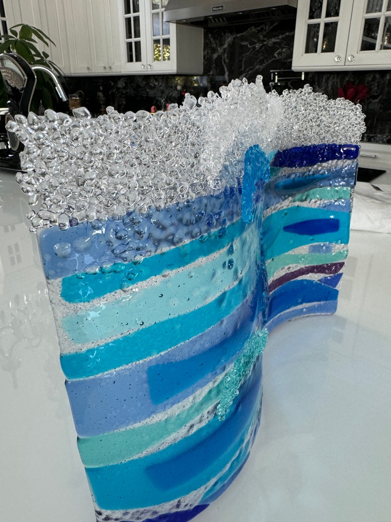 Interior Design Glass Wave With Texture - Etsy