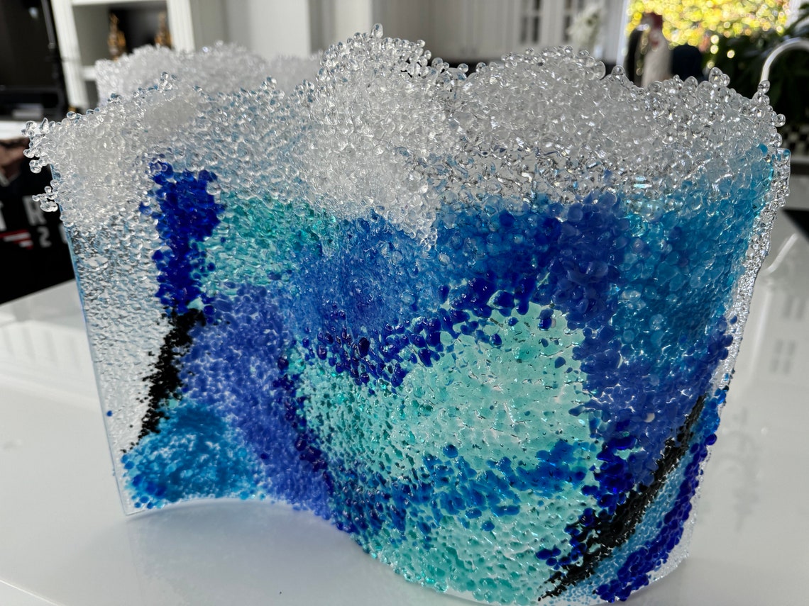 Fused Glass Wave - Etsy