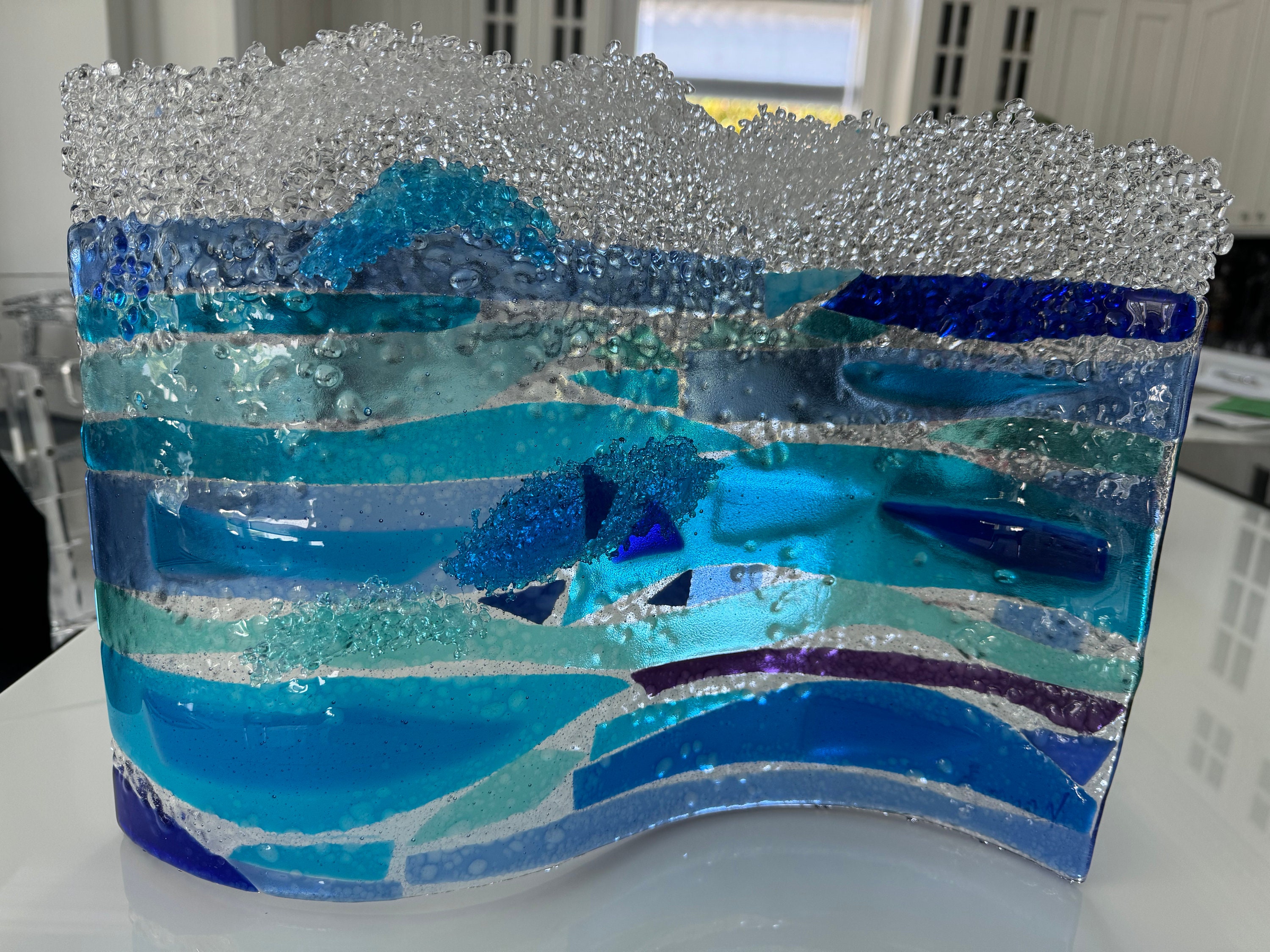 Interior Design Glass Wave With Texture - Etsy