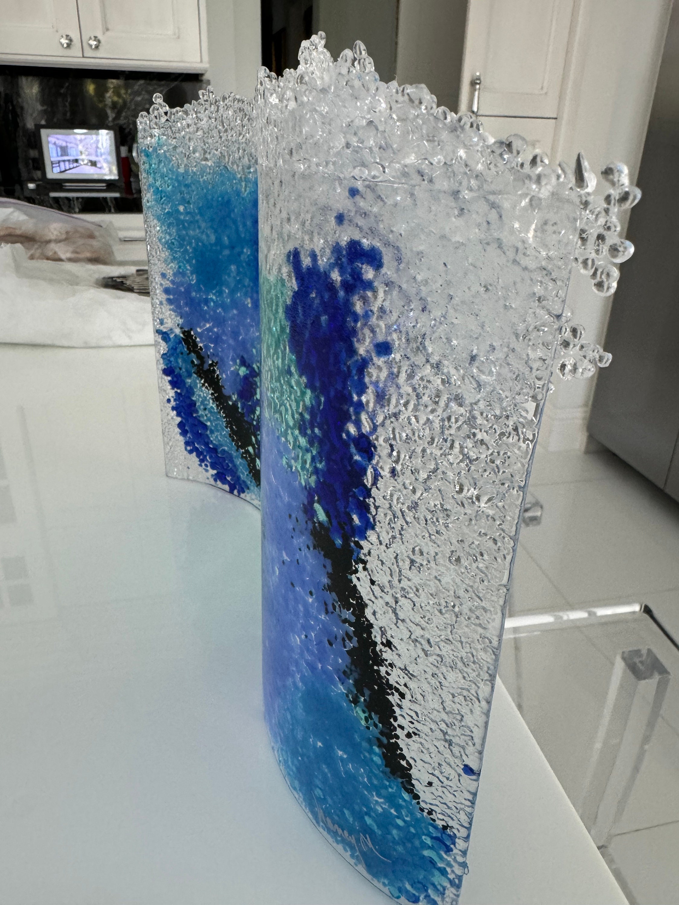 Fused Glass Wave - Etsy