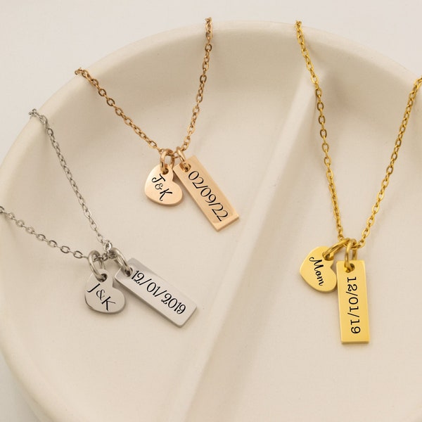 Birth Date Necklace - Etsy