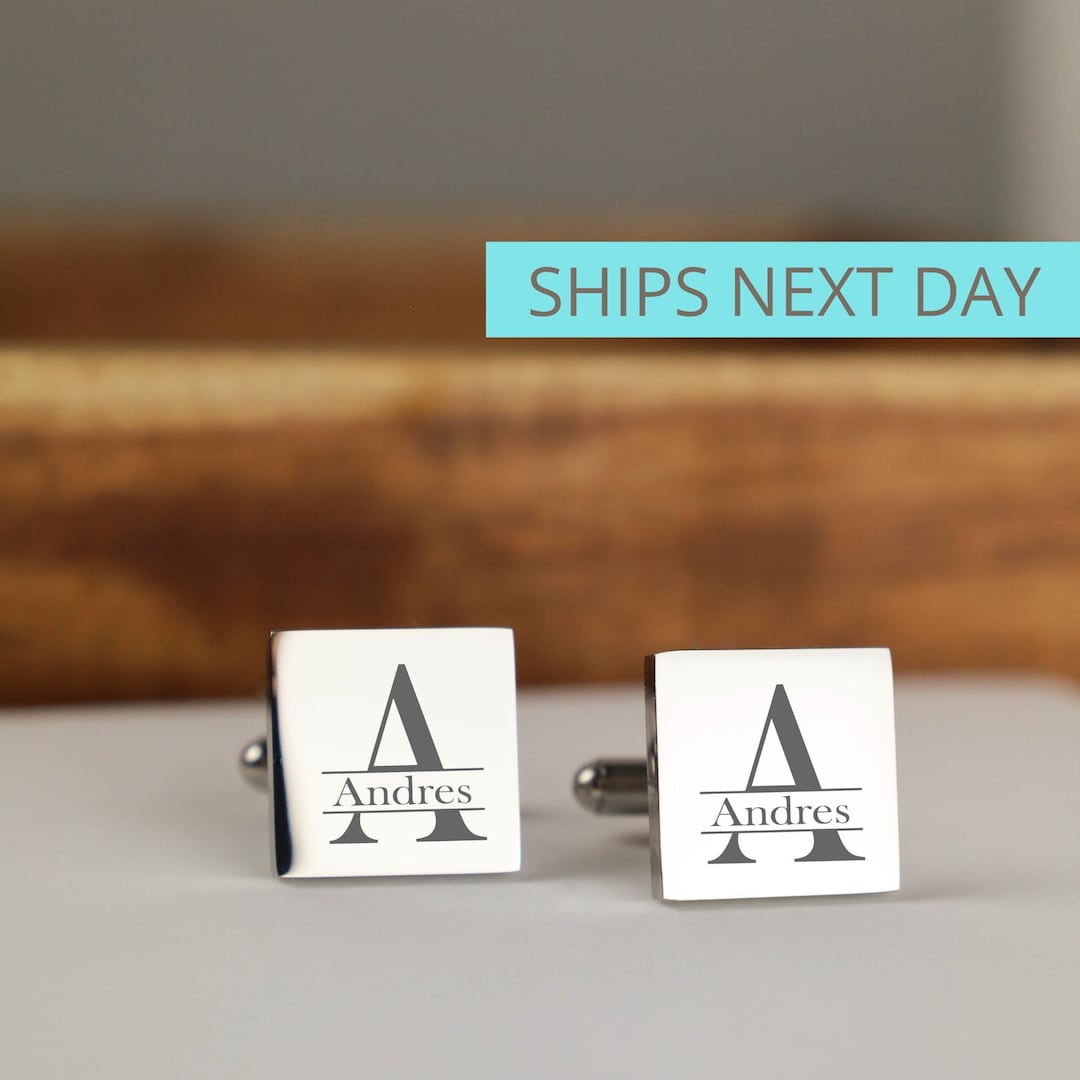 Personalized Initial Cufflinks, Wedding Cufflinks, Personalized ...