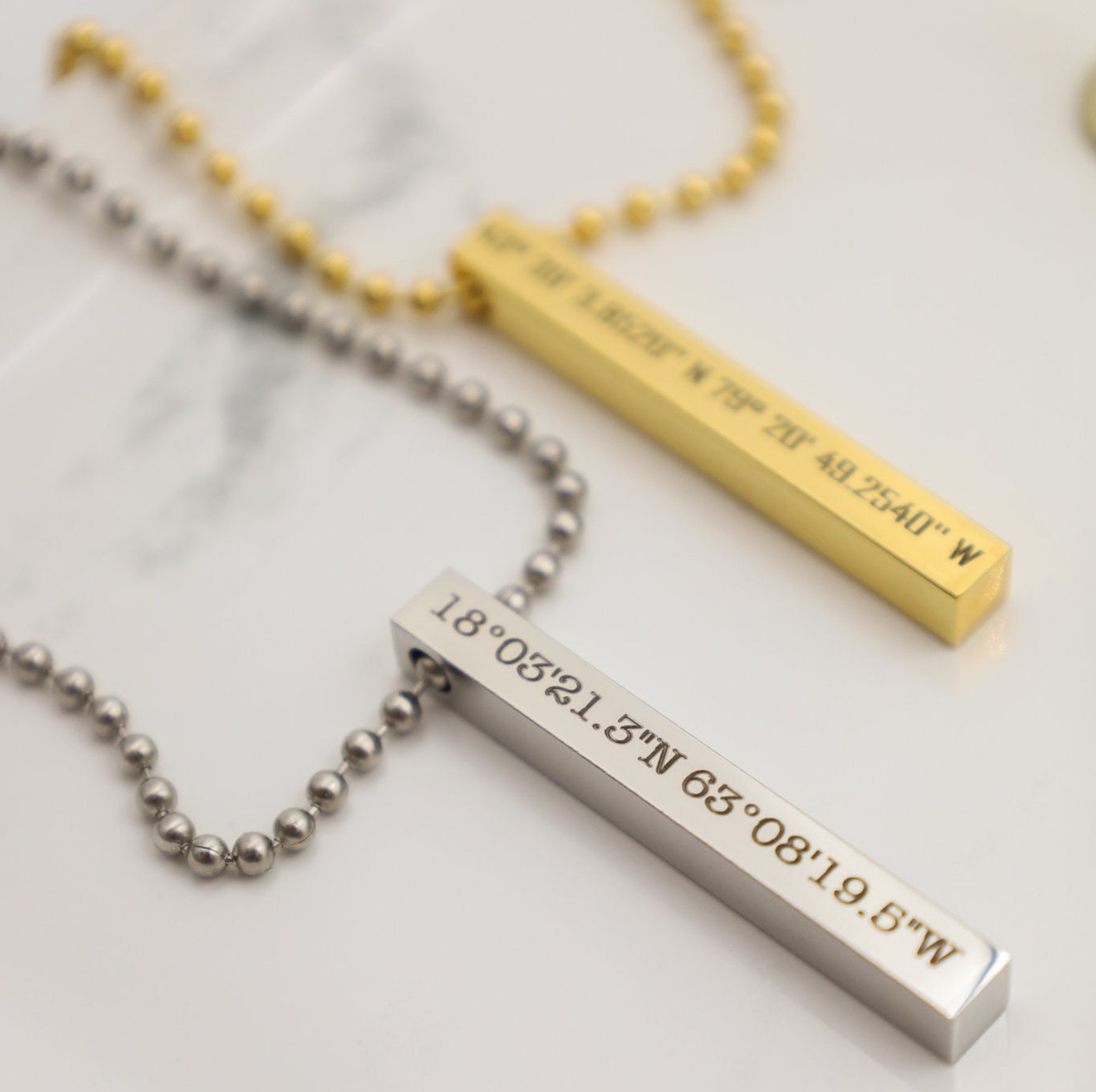Personalized Bar Necklace for Men Name Necklace for Men - Etsy
