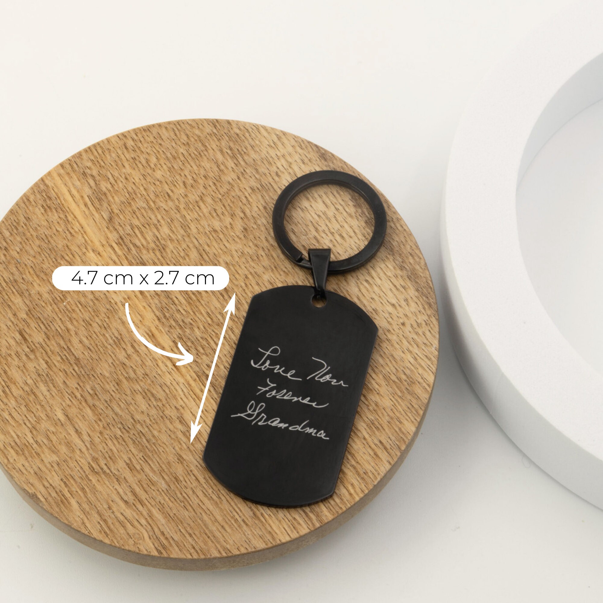 Actual Handwriting Keychain Custom Signature Keychain for Him, Fathers ...
