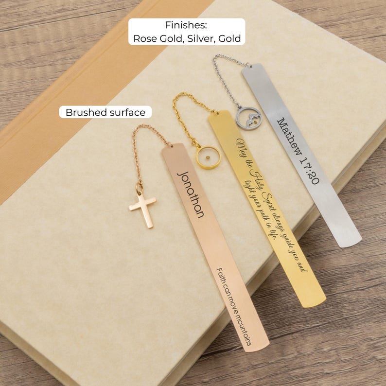 Personalized Bible Verse Bookmark, Custom Engraved Bookmark, Bible ...