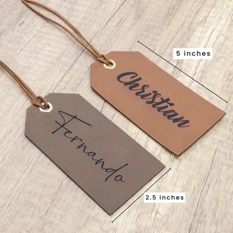 Personalized Leather Stocking Tags With Name, Custom Leather Tag ...