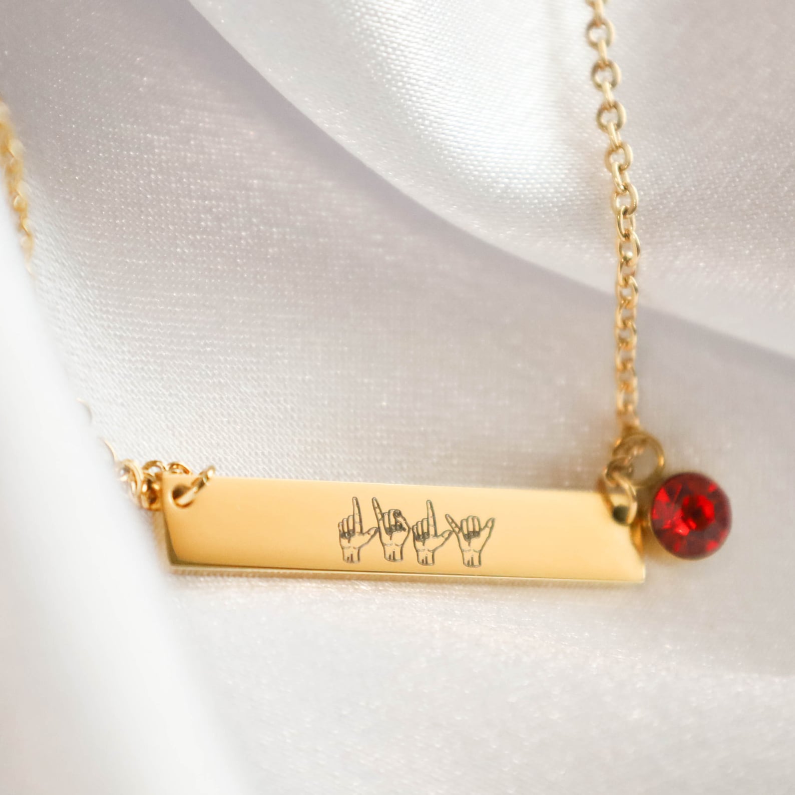 Sign Language Necklace Personalized Name Necklace in Sign | Etsy