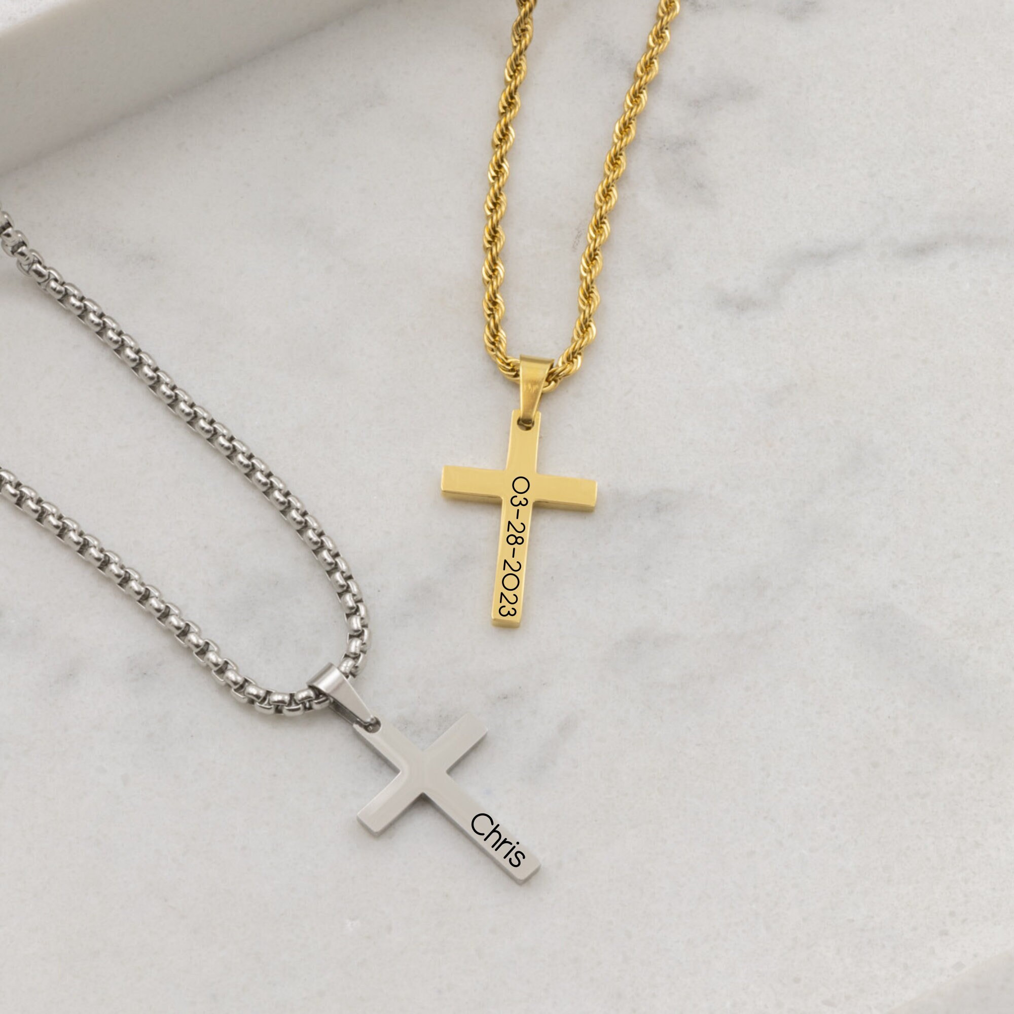 Cross Necklace for Boys, Confirmation Gifts for Boys, First Communion ...