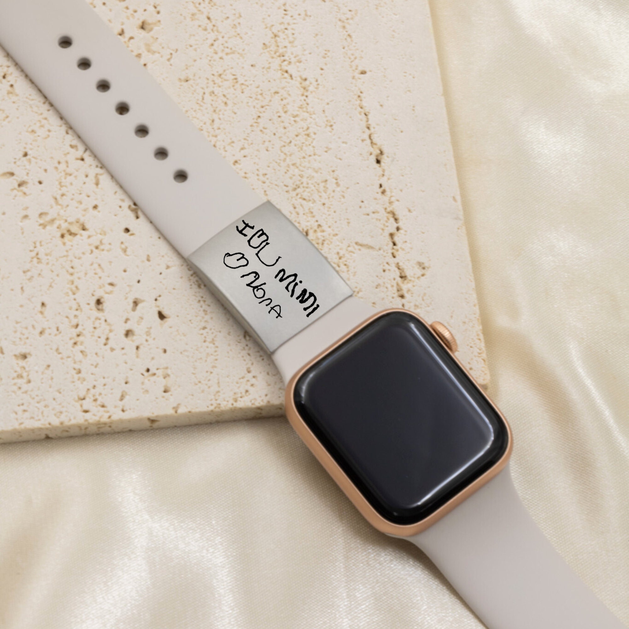 Engraved Custom Handwriting Watch Band Tag for Men, Personalized Gifts ...