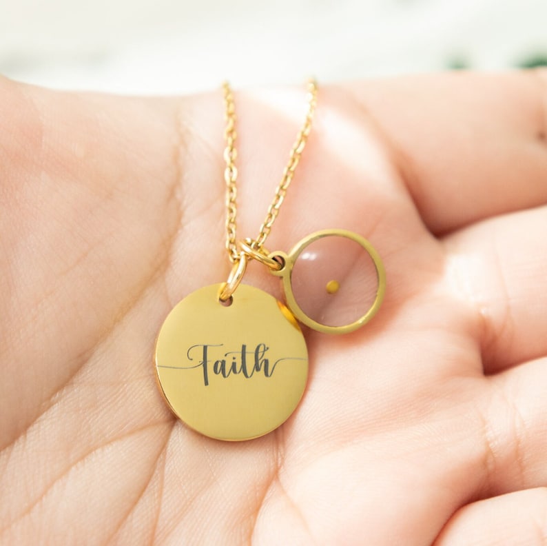 Mustard Seed Necklace Christian Jewelry Matthew 17 20 Faith - Etsy