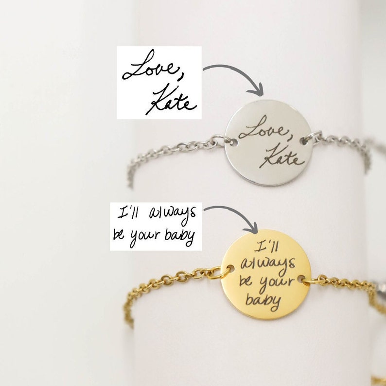 Actual Handwriting Bracelet, Signature Bracelet, Handwriting Jewelry ...