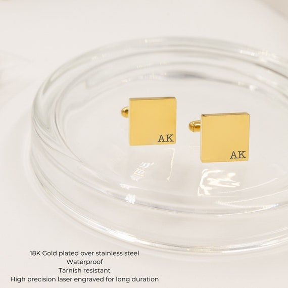 Custom Initial Cufflinks for Groom Father of the Bride Best - Etsy