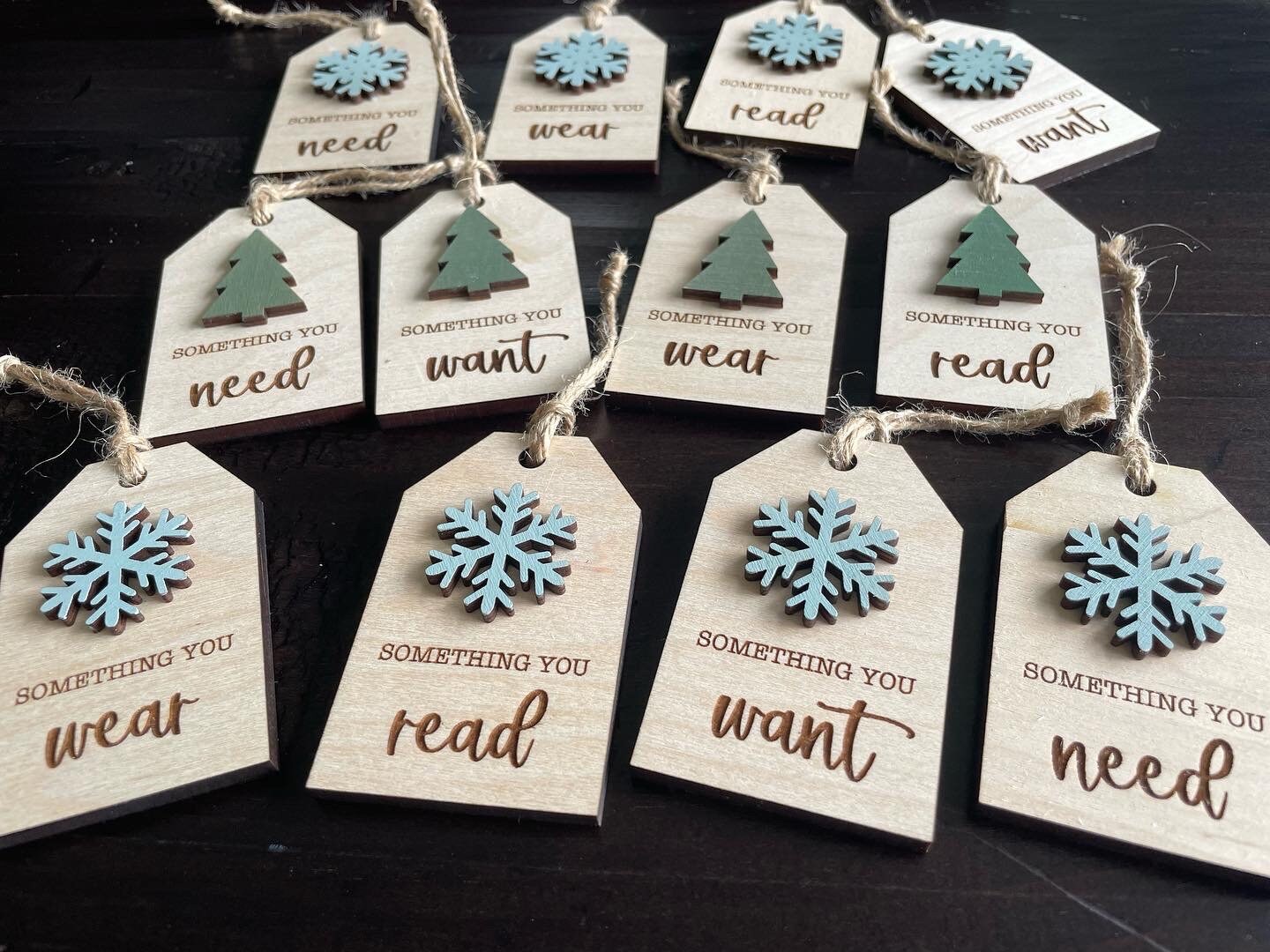 Christmas Want Need Wear Read Tag Svg, Gift Tag Template, Farmhouse ...