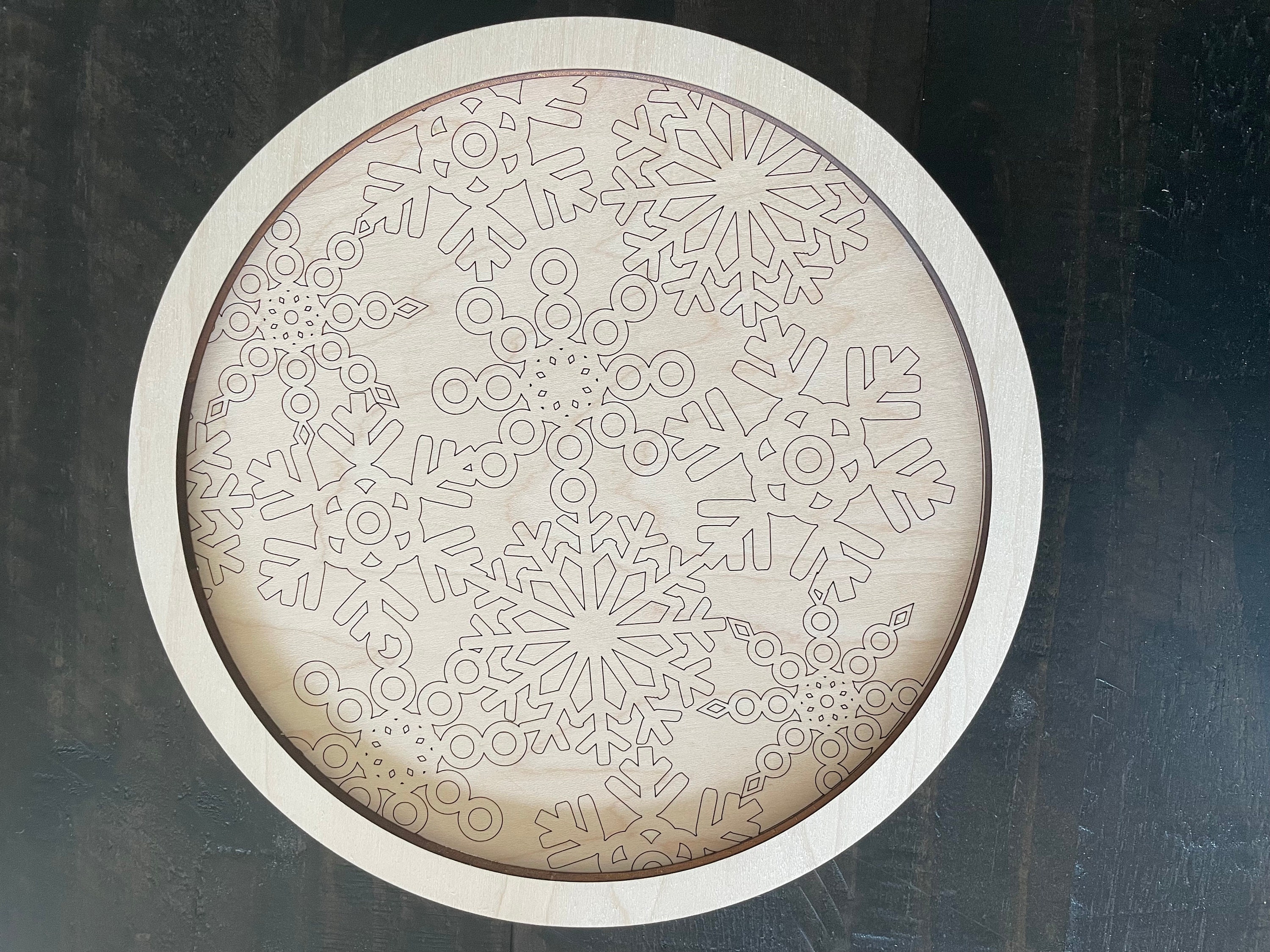 Snowflake Trivet Svg Christmas Tray Svg Snowflake Tray Svg - Etsy