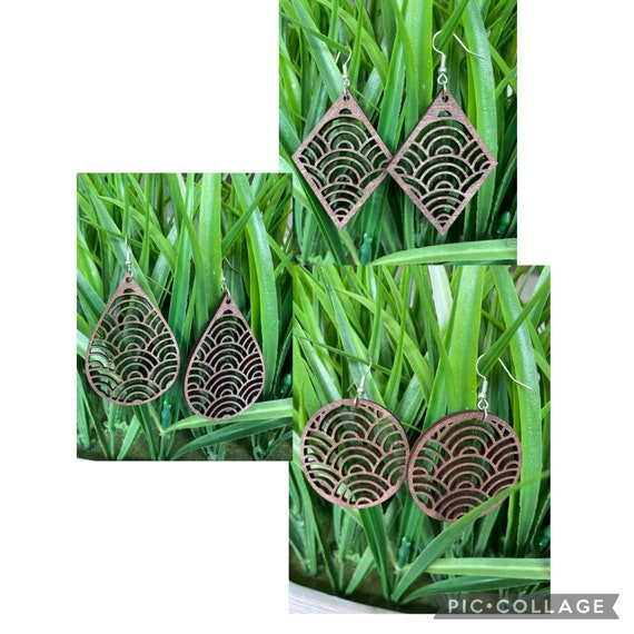 Boho Earrings SVG Boho Earring File Geometric Earrings Svg - Etsy